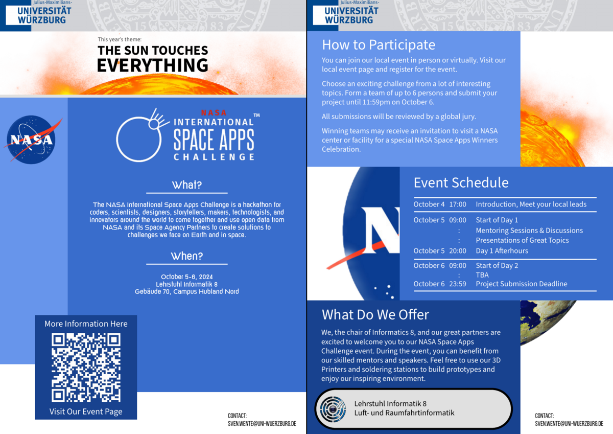 NASA Space Apps Challenge - Professur für Raumfahrttechnik